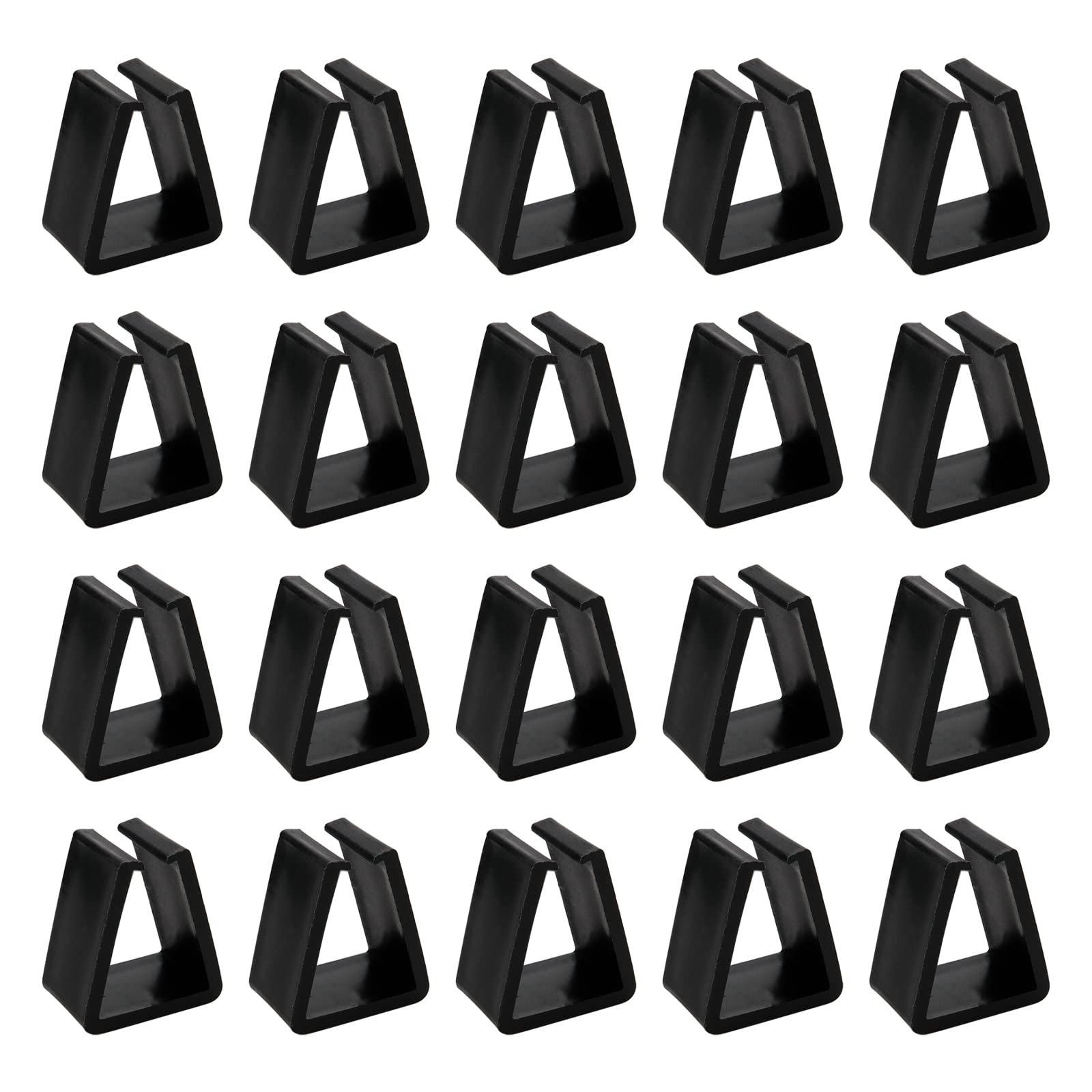 Risbay Outdoor Furniture Clips Patio Sofa Clips,Rattan Furniture Clamps Wicker Chair Fasteners,Sectional Sofa Furniture Chair Clips,Black,Pack of 20