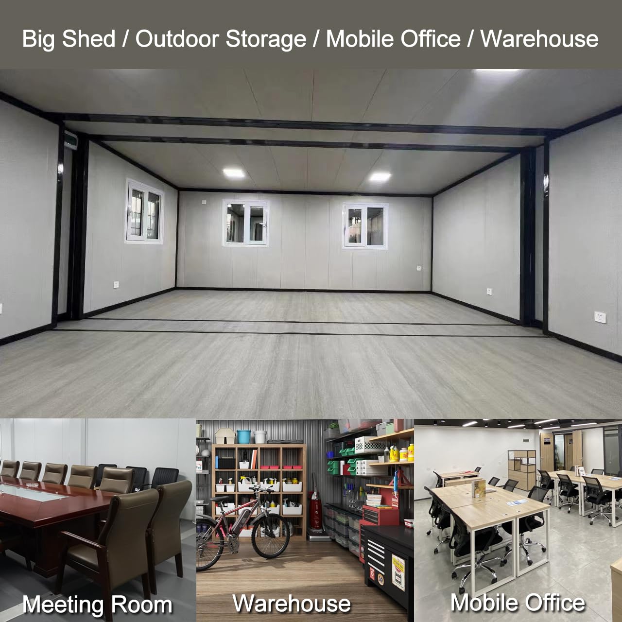 Mo-office 20ft Prefab unfoldable House casas prefabricadas para Vivir Tiny Homes to Live in for Adults Small Foldable Container House kit Mobile Modular Guest House for Sale Shed Storage Box,no Toilet