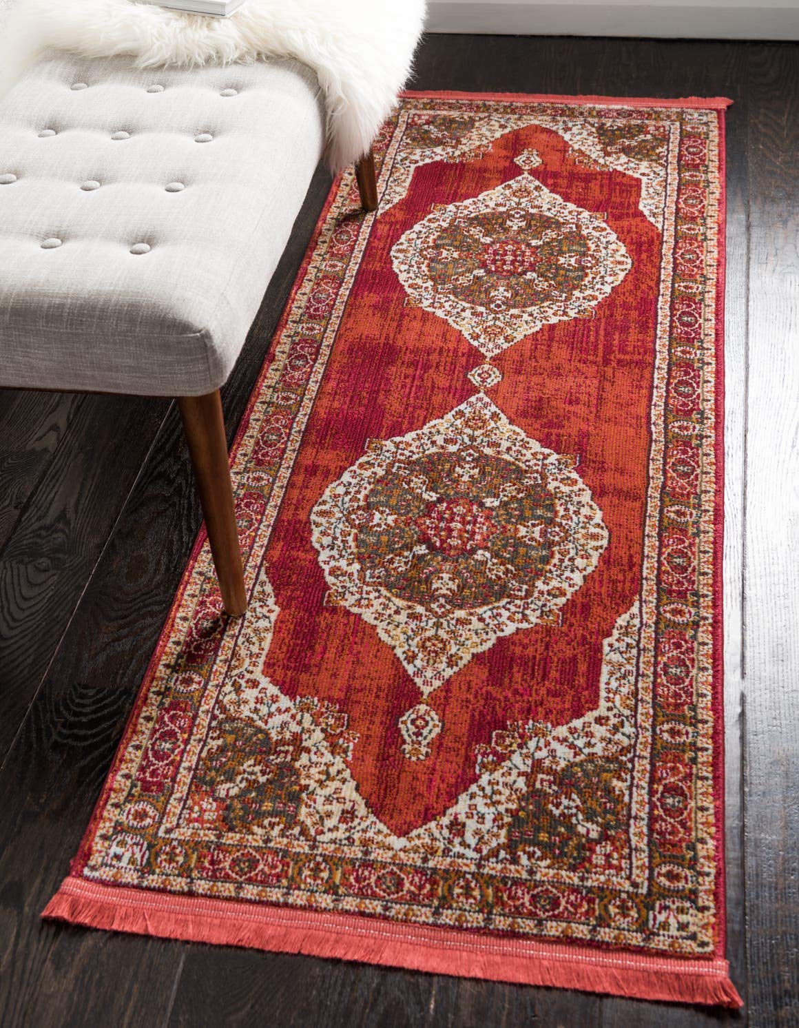 Unique Loom Baracoa Collection Area Rug - Regla (2' 2" x 6' 1" Runner, Red/ Green)