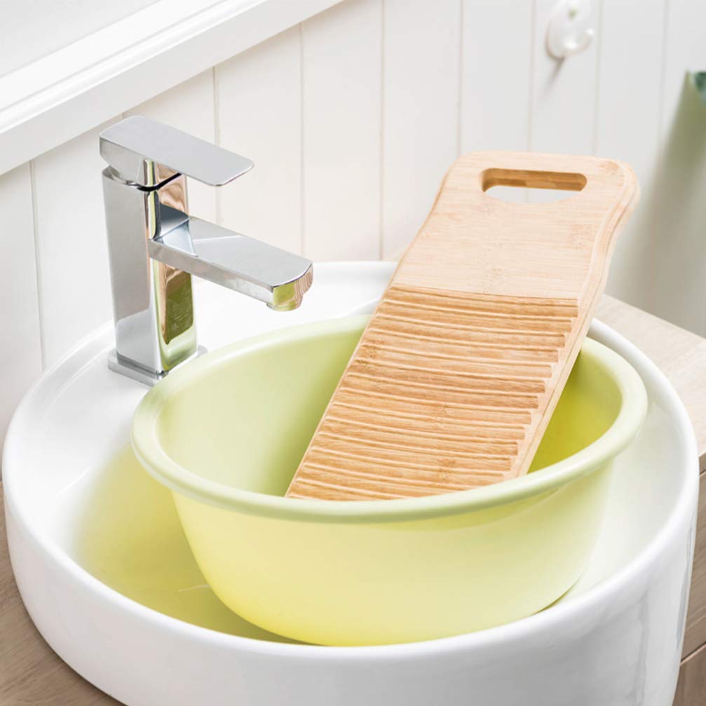 Wood wooden washboard Washboard Practical Clothes Bamboo Washboard Anti-slip Laundry Cleaning Board Manual Clothes Washing Tool for Home - laundry washboard 40cm washing clothes board