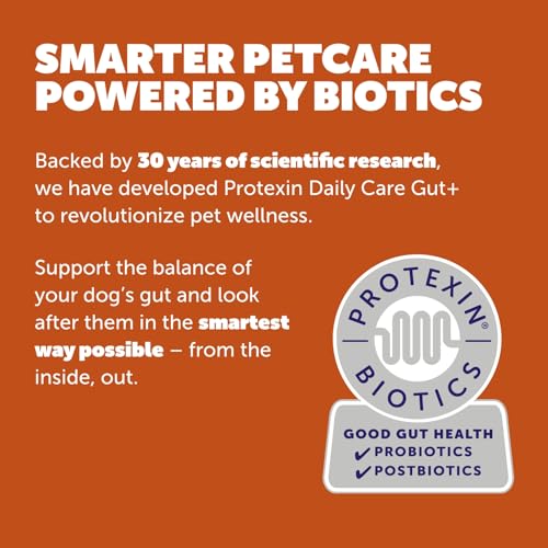 Protexin Daily Care Gut+ Immunity, 60 probiotic and postbiotic Dog Supplement Chews โ Turkey and Cranberry Flavored