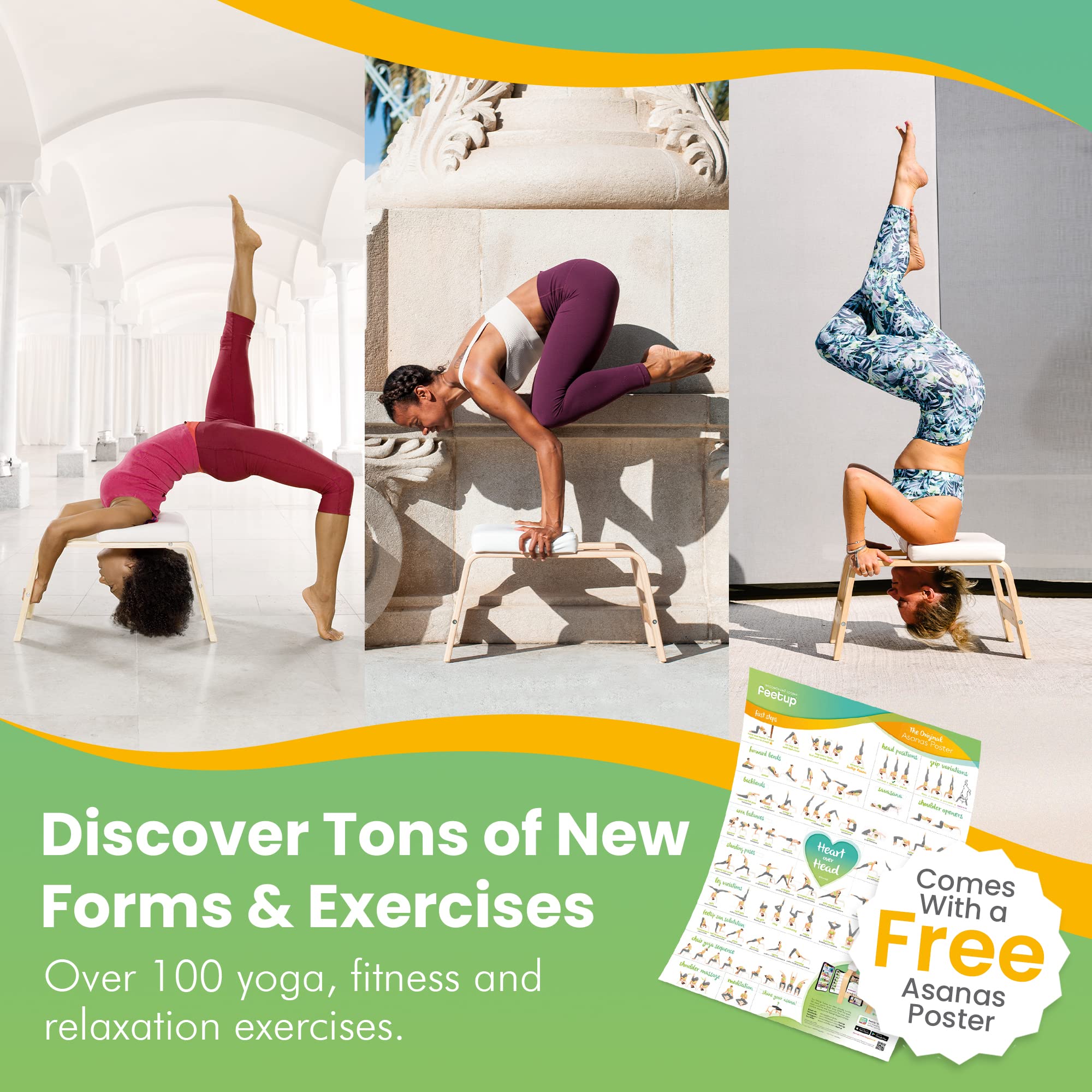 FeetUp Trainer (The Original) - Invert Safely & Easily. Get Fit. Relax. Turn Your Yoga Upside Down! (Classic, Red)