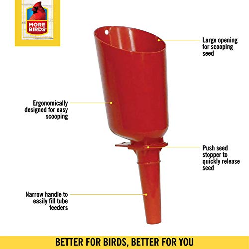 More Birds Quick Release Seed Scoop, Seed Dispenser, 1.33 lb Seed Capacity