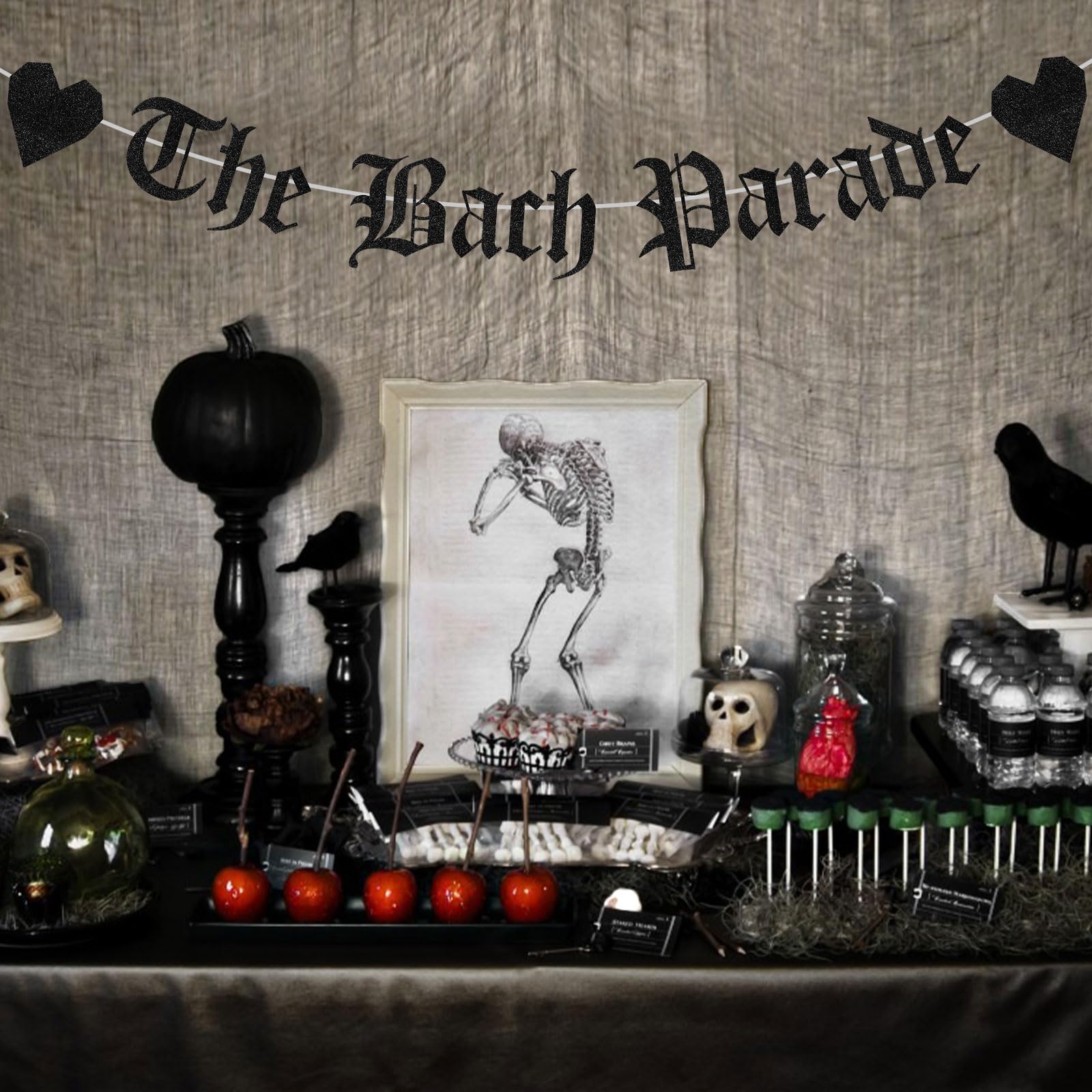 Sursurprise Gothic Bachelorette Party Decorations, The Bach Parade Banner, Old English Emo Bridal Shower Engagement Wedding Bahelor Party Supplies