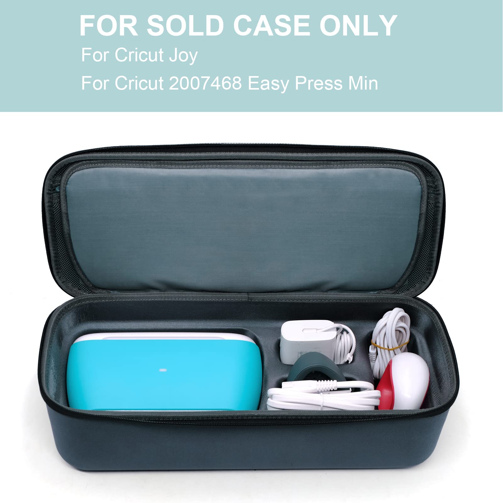 Hard Travel Case for Cricut Joy,Carrying Cases for Cricut Easy Press Mini with 3 Cutting Mats,Waterproof Durable Portable Storage Bag for Craft Pen Set, Cutting Mats and Cricut Joy Accessories