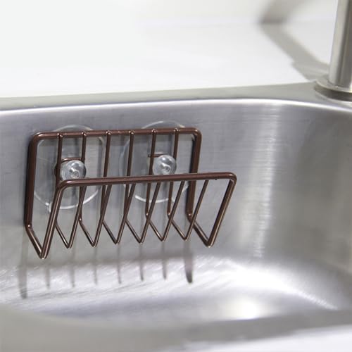 Psdndeww Kitchen Sink Drain Rack Sponge Draining Basket Container Accessory Supplies for Bathroom Countertop Cloth Rack