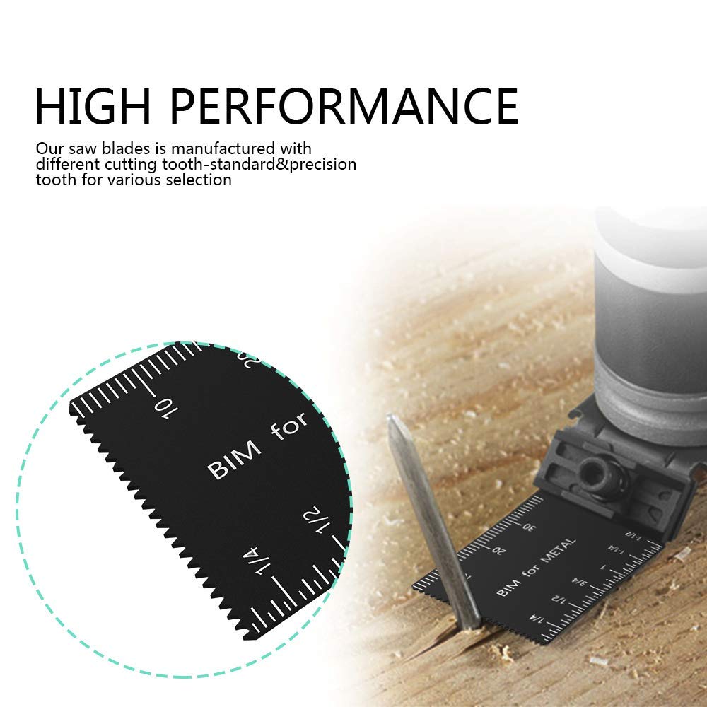 Fannybuy 100Pack Professional Wood Universal Quick Release Oscillating Tool Blades Multitool Saw Blade for Fein Multimaster Porter Rockwell Cable Black Decker Bosch Craftsman Dewalt