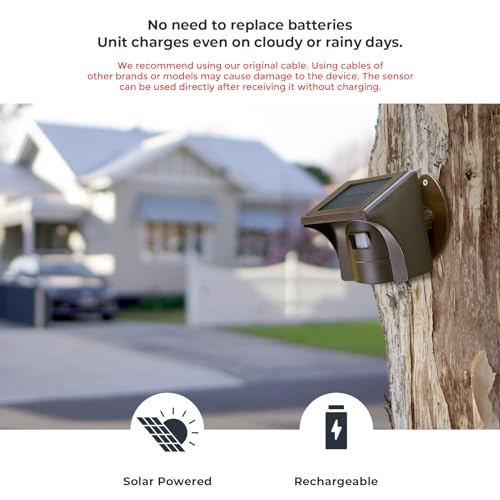 eMACROS Pro 3 Driveway Alarm with Phone App-1/2 Mile Long Range Solar Wireless Driveway Alarm,Outdoor Driveway Alarms Wireless Outside Weatherproof Motion Sensor & Detector