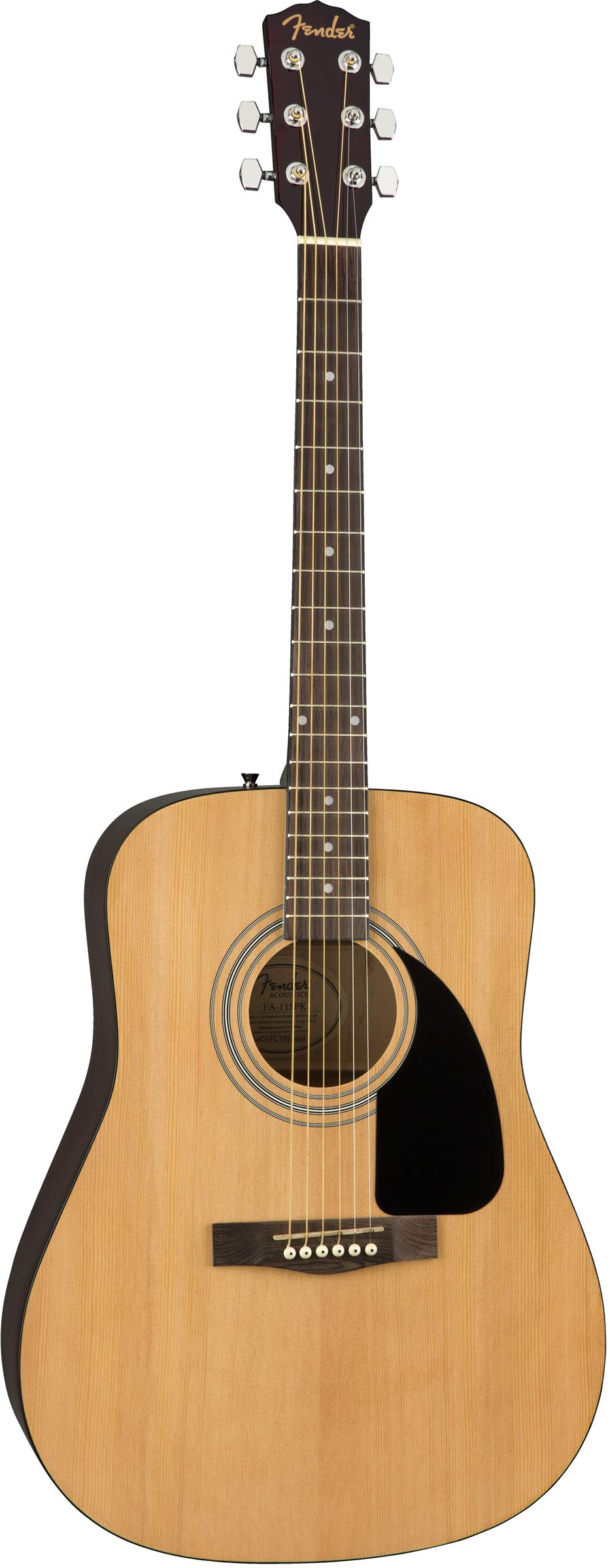 Fender FA-115 Dreadnought Acoustic Guitar Bundle with Gig Bag, Tuner, Strings, Strap, Picks, and Austin Bazaar Instructional DVD