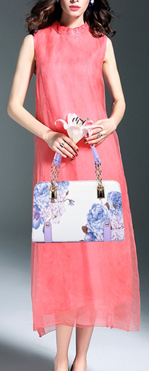 Zzfab Purple Floral Purse