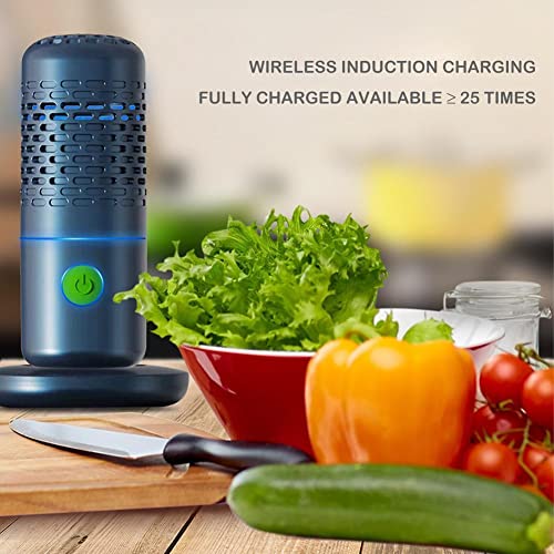 Heitiliamu Fruit and Vegetable Washing Machine,Portable Ultrasonic Washing Cleaner,USB Wireless Food Purifier,Capsule Shape Fruit(A,1 Count (Pack of 1))