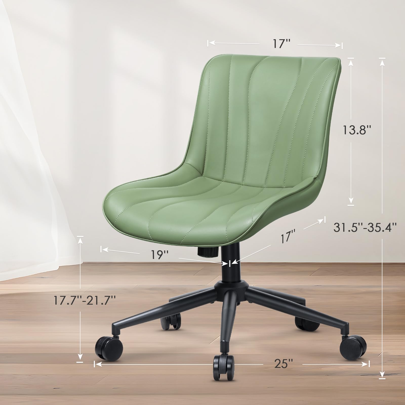 naspaluro Modern Office Chair Olive Green