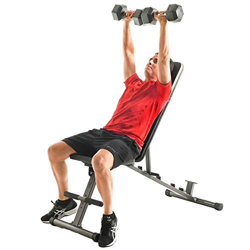 Fitness Reality Multi-Function Adjustable Power Rack Squat Stand with The 1000 Super Max Bench
