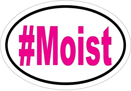 ION Graphics Magnet Funny - Pink # Moist Vinyl Magnet - Funny Vinyl Magnet - Hashtag - Moist - Perfect Joke or Gag Gift - Made in The USA Size: 4.7 x 3.3 inch