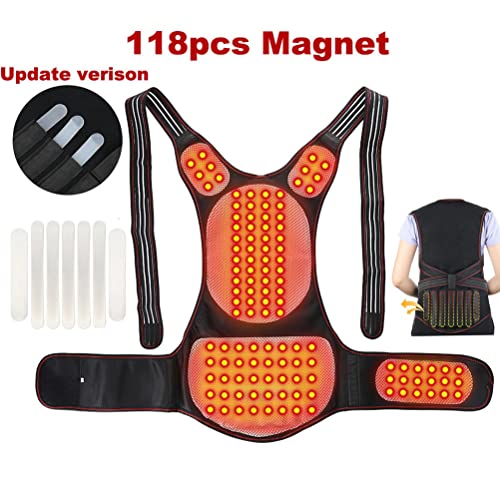 Magnetic Posture Corrector Shoulder Support, Back Brace Belt-Full Spine and Back Pain Relief with Magnets-for Women and Men