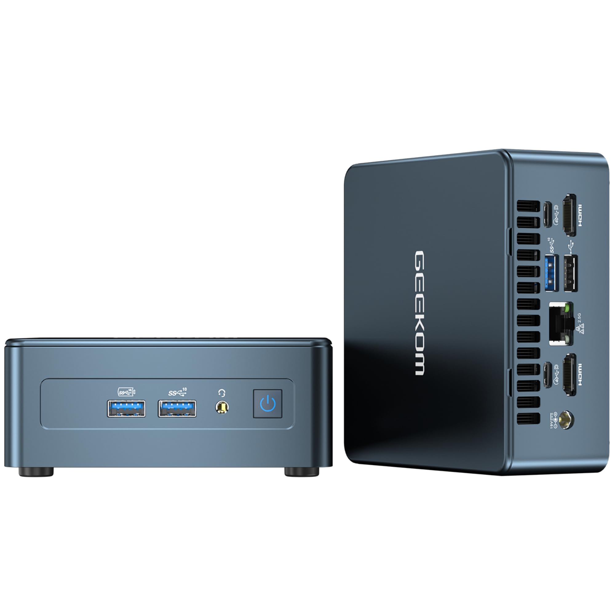 GEEKOM Mini PC Mini IT12, 12th Gen Intel i7-12650H NUC12 Mini(10 Cores,16 Threads) 16GB DDR4/512GB PCIe Gen 4 SSD Windows 11 Pro Desktop PC Support Wi-Fi 6E/Bluetooth 5.2/USB 4.0/2.5G LAN/8K Black