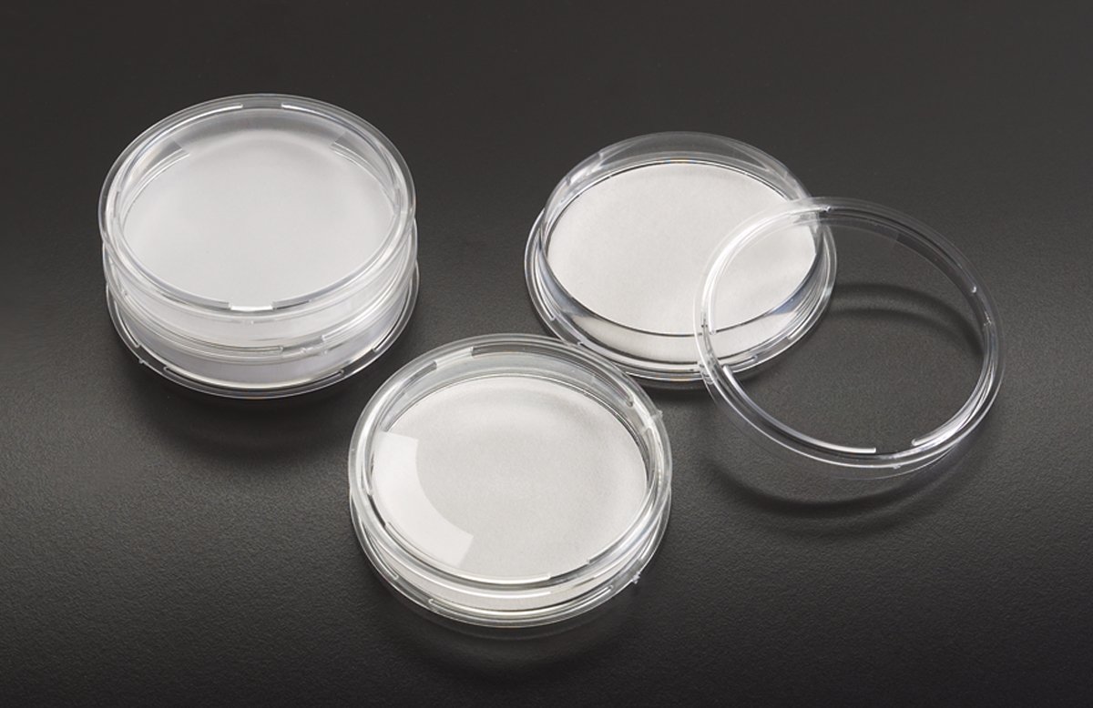 Simport D210-18B Polystyrene Absorbent Pad Petri Dish with Pads, Sterile, 50mm Diameter x 9mm Height (Case of 500)