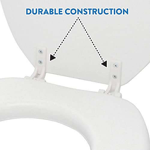 J&V Textiles Soft Round Toilet Seat With Easy Clean & Change Hinge, Padded (Hunter Green)*