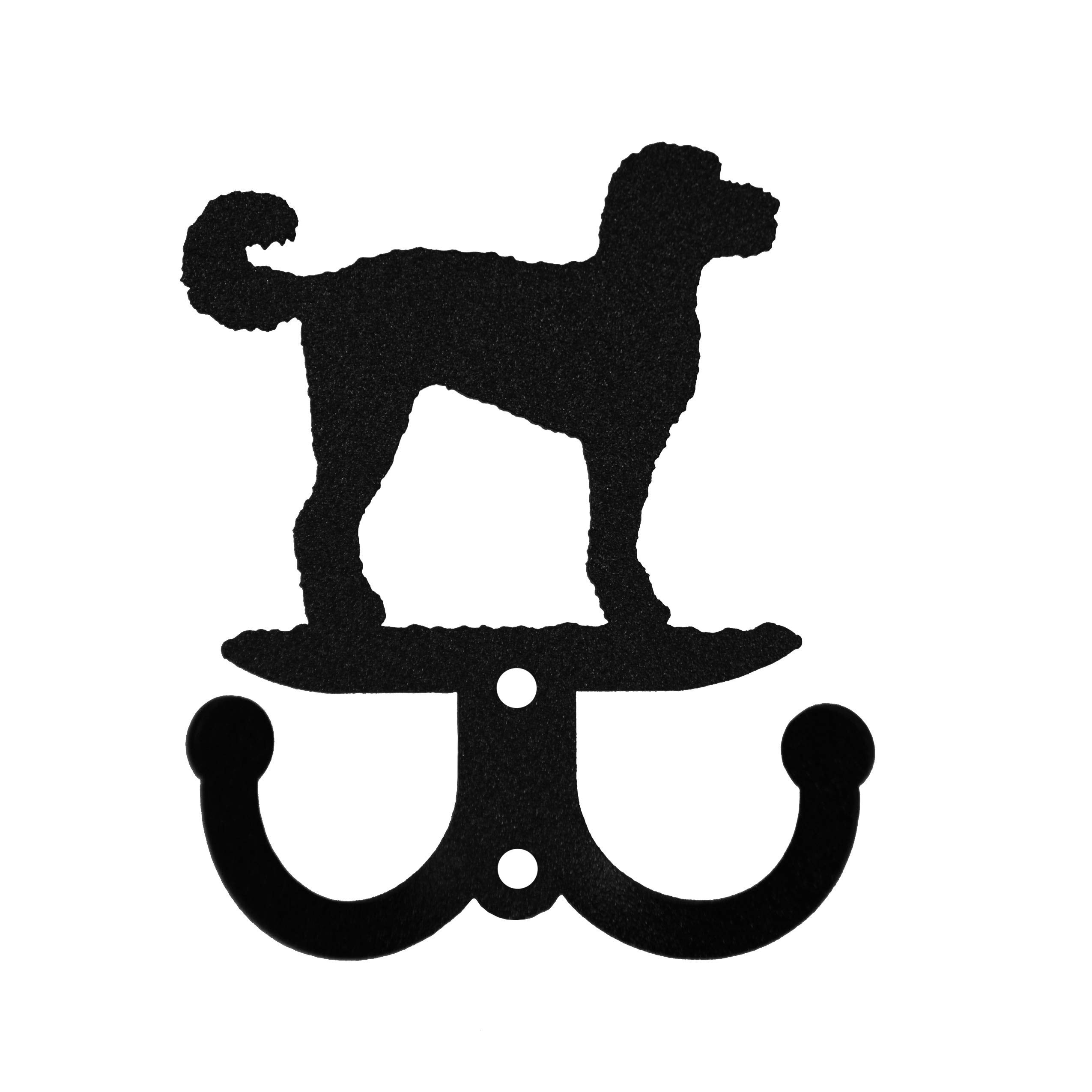 SWEN Products Labradoodle Metal 2 Hook Key Chain Holder Hanger
