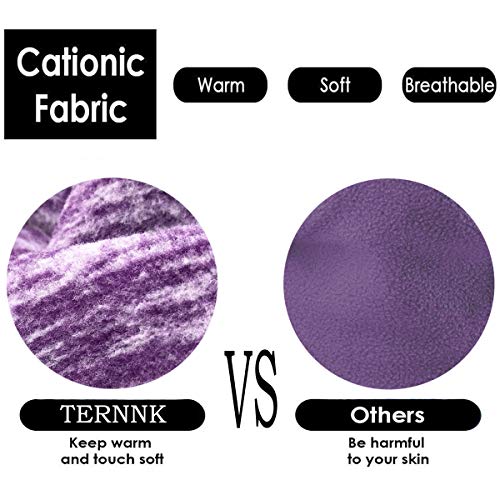 Fleece Thermal Neck Warmer/Neck Gaiter Face Scarf/Face Cover Winter Motorcycle Ski Face Mask - Cold Weather Ultimate Balaclava Half Mask (purple)