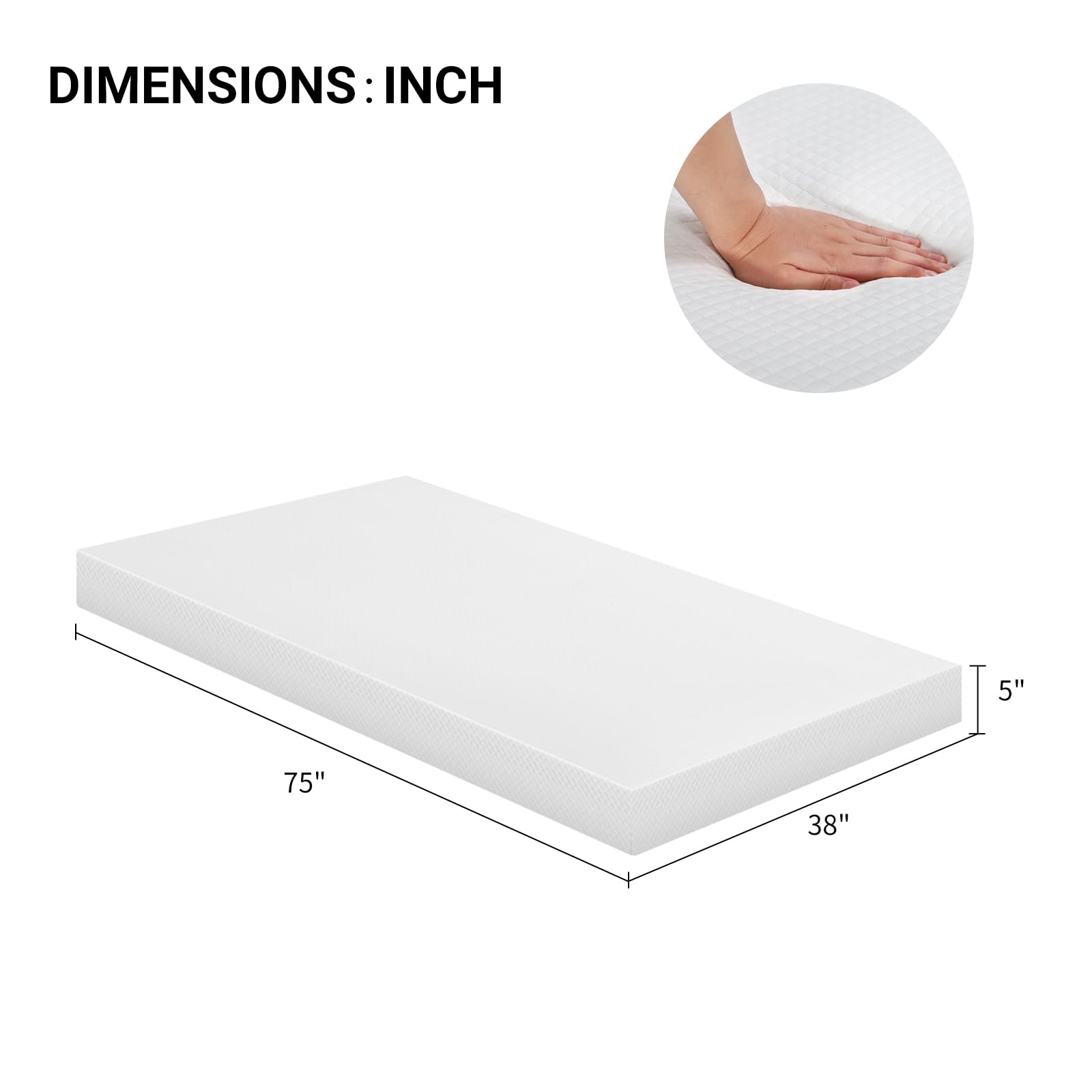 PIKAQTOP 12 Inches-Gel Memory Foam Mattress Medium Firm Feel Memory Foam Mattress Bed in a Box CertiPUR-US Certified,Queen Size
