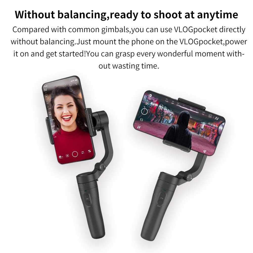FeiyuTech Official VLOG Pocket 3 Axis Smartphone Gimbal Handheld Stabilizer Vlog YouTube TIK Tok Live Video Fits iPhone SE 11 Pro XR X Android Smartphone Samsung Note 9 S10+ Huawei P40 P30 P20 Pro