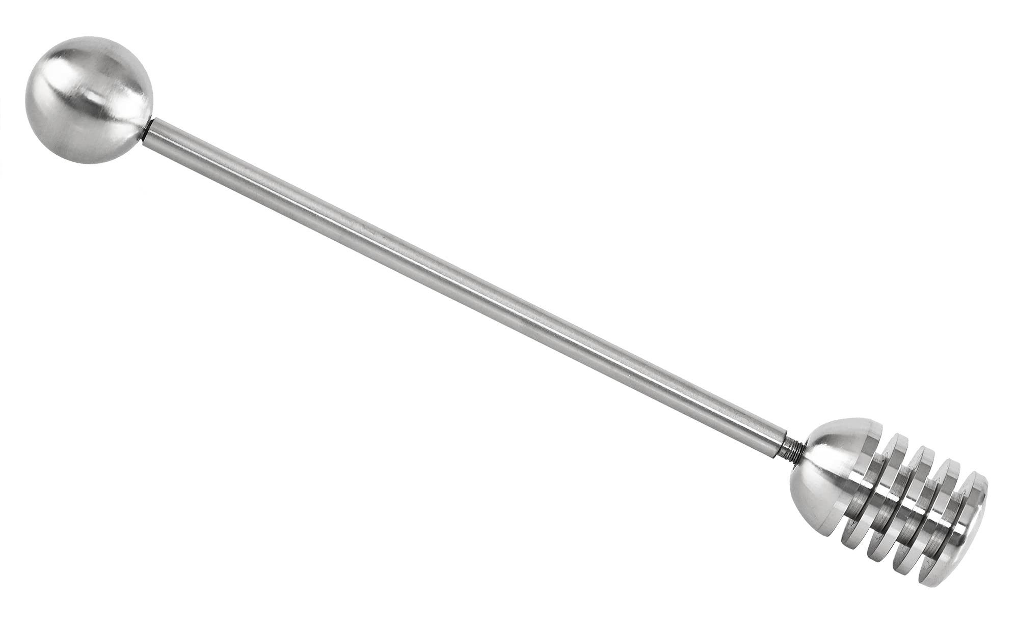 HOME-X Stainless-Steel Honey Dipper Wand for Honey Jars, Stainless-Steel Stirrer for Serving Honey and Syrup, Candy and Chocolate Drizzler Tool, 6 ¼” L x ¾” D, Stainless Steel