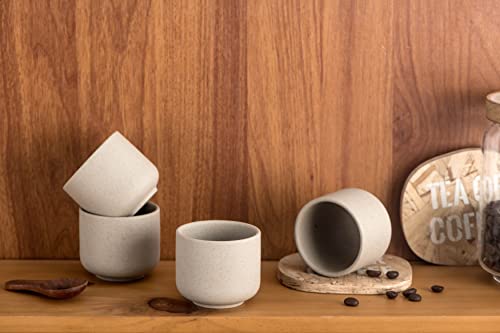 SYJAN HOME Ceramic teacups set of 4,No Handle Chinese KungFu Tea cups,3.5oz Teacups Japanese Teacup Set,Ceramic Tea Cup,4Pcs