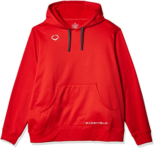 EvoShield Adult and Youth Pro Team Fleece Baseball Sweatshirt - Scarlet, Medium