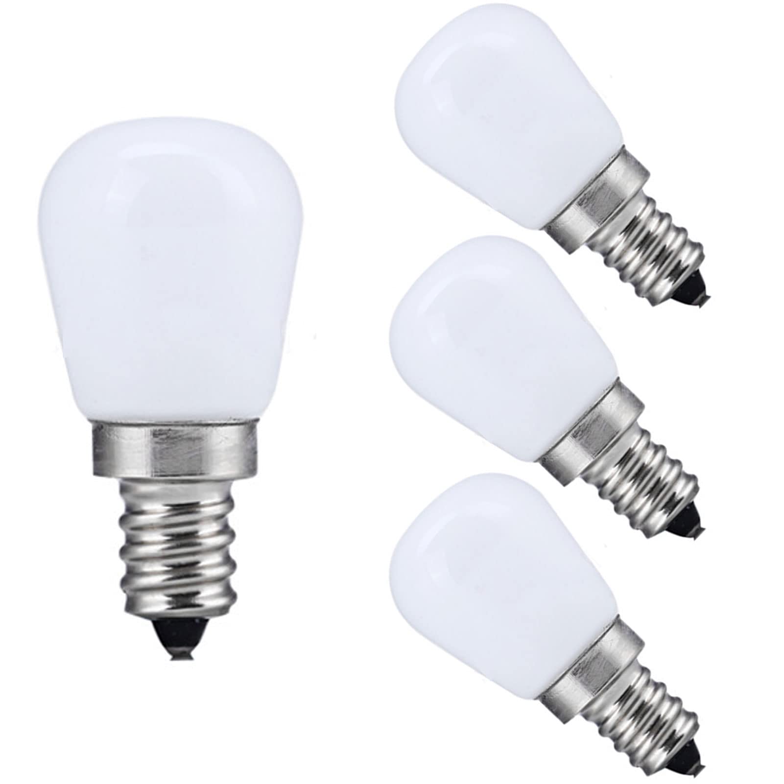 Edearkar 2W E12 LED Refrigerator Bulb(4 Pack) E12 Base Mini 2W Refrigerator Light Warm White 3000K 110V Dimmable E12 LED Appliance Bulb for Freezer Oven Microwave Lighting,Home Lighting