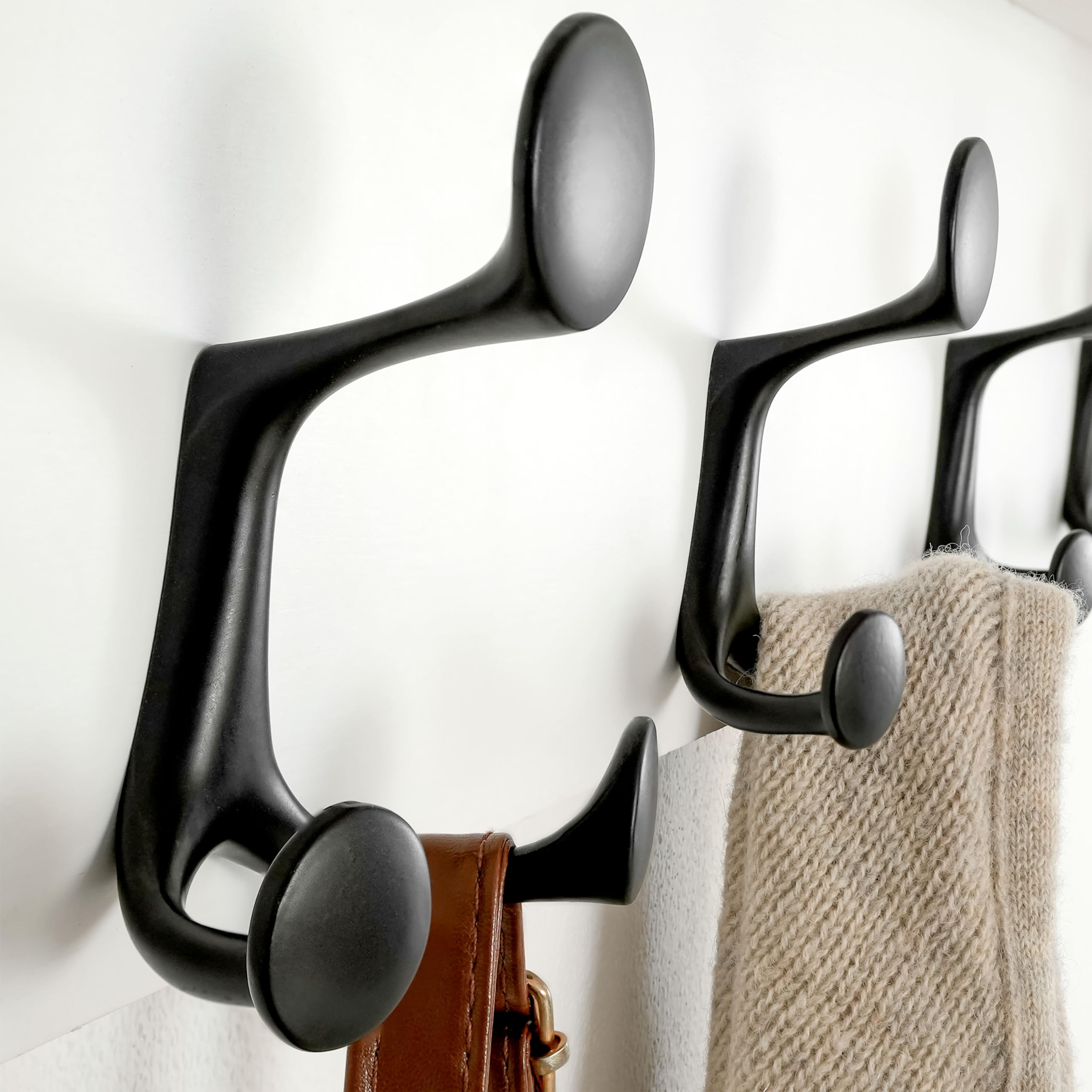 SKOLOO Wall Shelf with Hooks, 35-Inch White Coat Rack Wall Mount with Shelf Organizer - Heavy Duty, 5 Tri Hooks - Perfect for Entryway, Hallway, Living Room, Bedroom, Mudroom