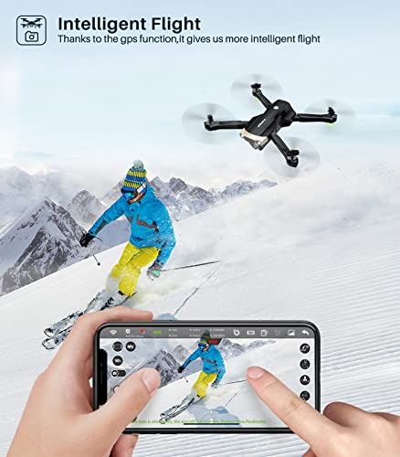 SYMA Drones with Camera for Adults 4K, Easy GPS RC Quadcopters with 36mins Flight Time, 5GHz FPV Transmission, Auto Return Home, Light Positioning, 4K Drone with Carrying Case