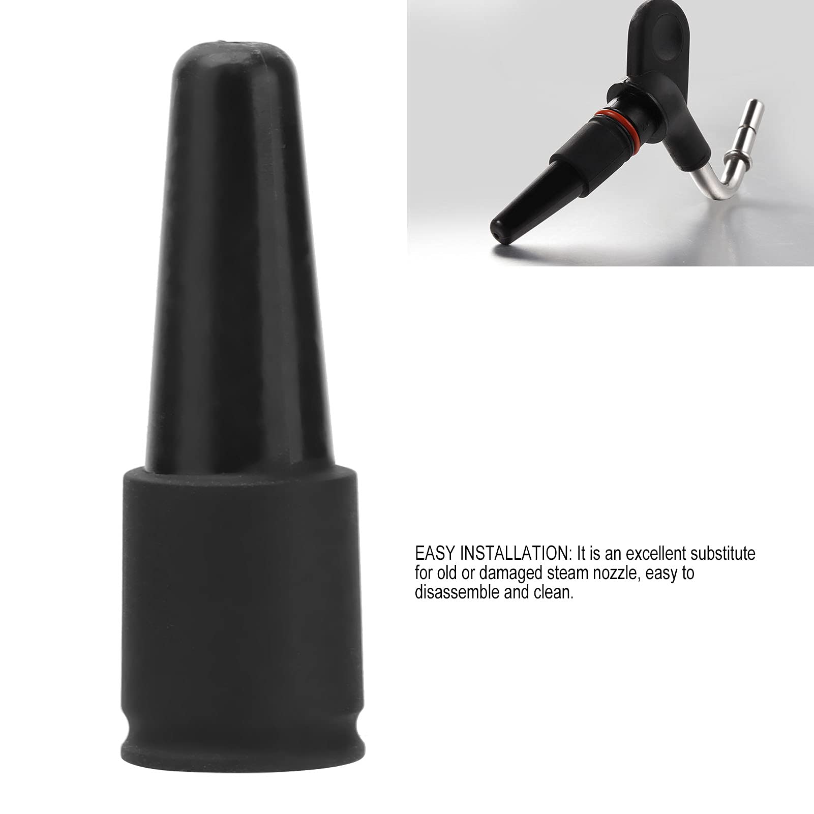 Steam Nozzle Tip Coffee Maker Machine Milk Foam Spout, Coffee Machine Steam Nozzle 1 Hole Silicone Milk Foam Spout Replacement for DeLonghi Coffee Maker