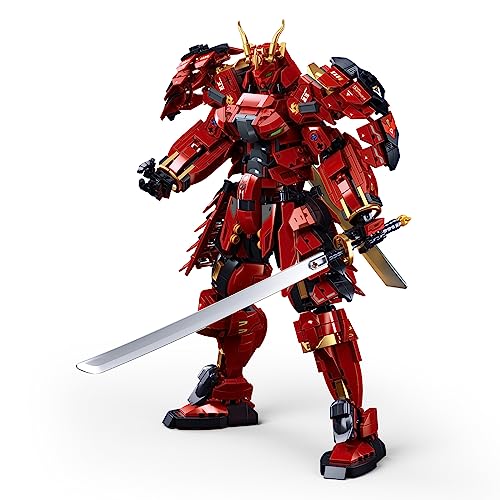 NYCHUS Titan Armored Ninja Mech Warrior Action Figure Model Building Set, 923PCS Double Knife Flow Battle Robot Toy, Cool Super Hero Playset for Teens, Kids, Boys & Girls, Birthday Gift (M38-B1183)