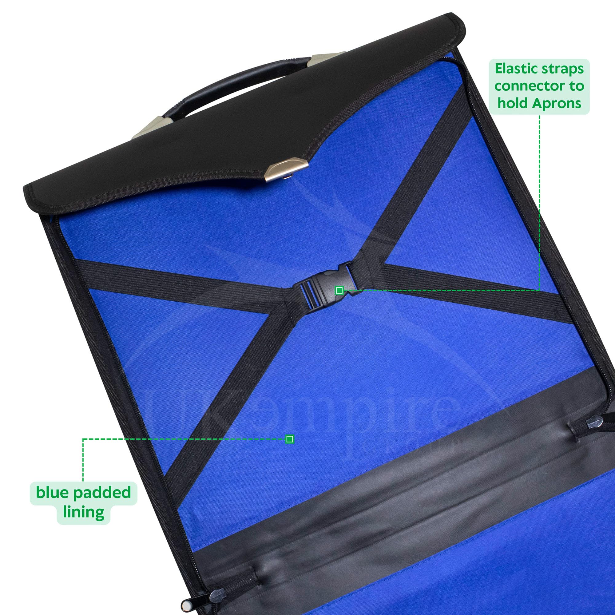 Masonic Apron Case Leather Master Mason (Printed) MM, Provincial Size | Freemason Carrying Bags (Gold)