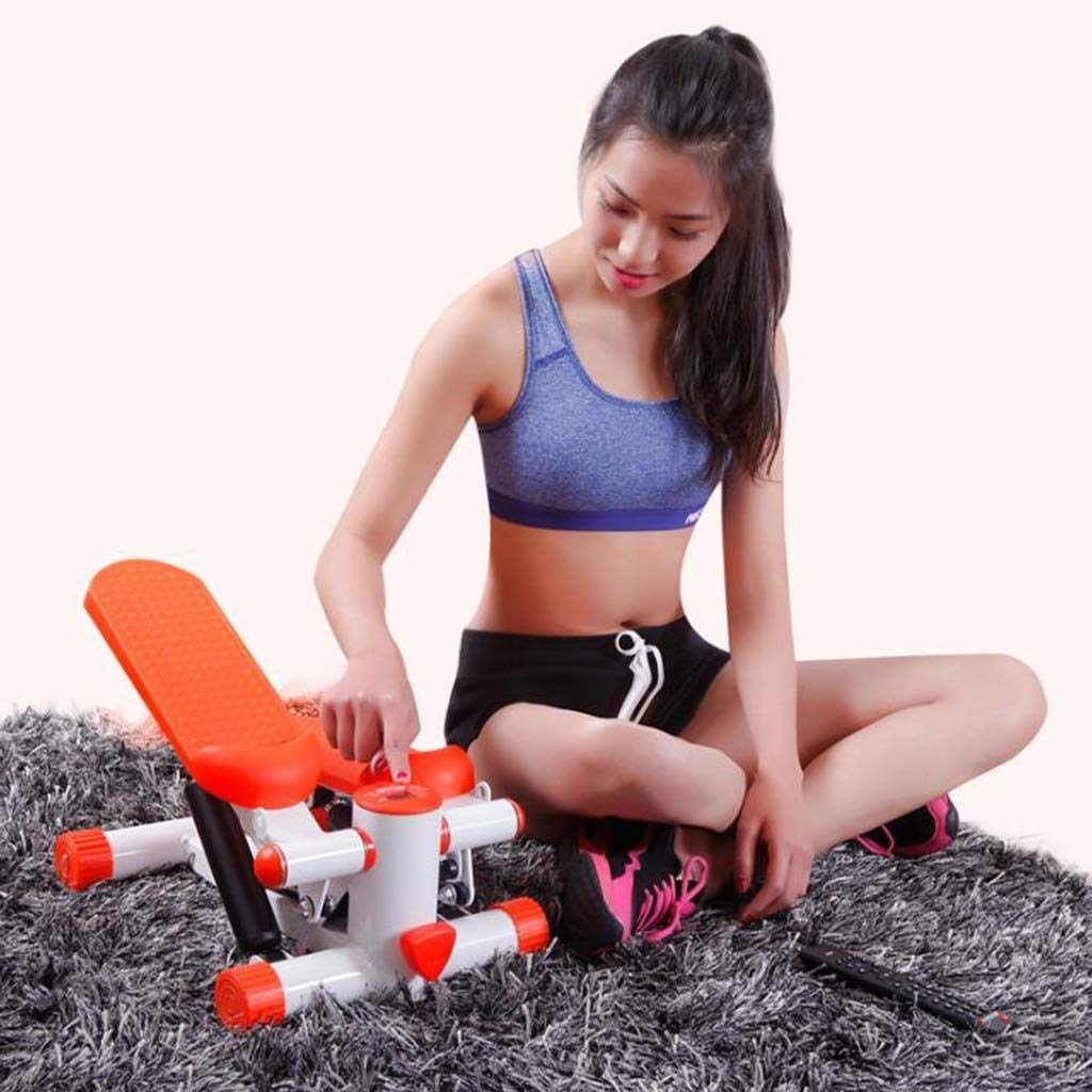 GRETD Stepper of Exercise Protable Stand Up Stepper for Home Use Adjustable Height and Resistance Orange 38.53136cm