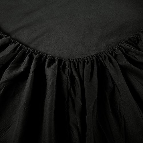Sfoothome Queen Sheets Set - Black Hotel Luxury 4-Piece Bed Set, Extra Deep Pocket, 1800 Series Bedding Set, Wrinkle & Fade Resistant, Sheet & Pillow Case Set (Queen, Black)