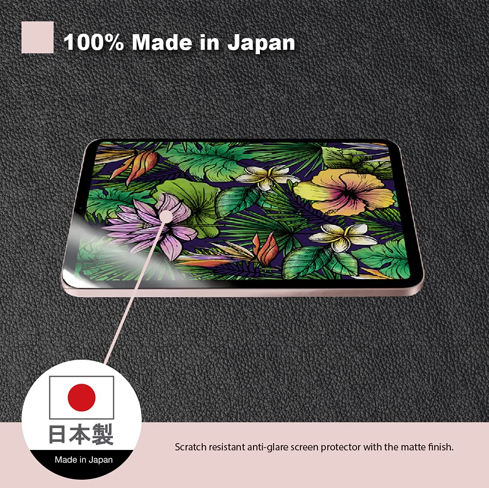 Green Onions Supply Paper Texture Screen Protector for 2021 iPad mini 6, 8.3 Inch Paper Screen Sketch/Anti Glare/Matte/Made in Japan/Apple Pencil Compatible/Scratch Resistant/PET [1 Pack]