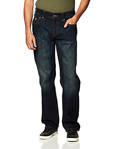 True Religion Men's Ricky Straight Leg Jean with Back Flap Pockets, Last Call, 36W X 32L