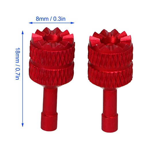 Jeanoko Remote Control Rocker Joystick, 2PCS Ergonomic Detachable Replacement RC Controller Sticks Aluminum Alloy for Outdoor(Red)