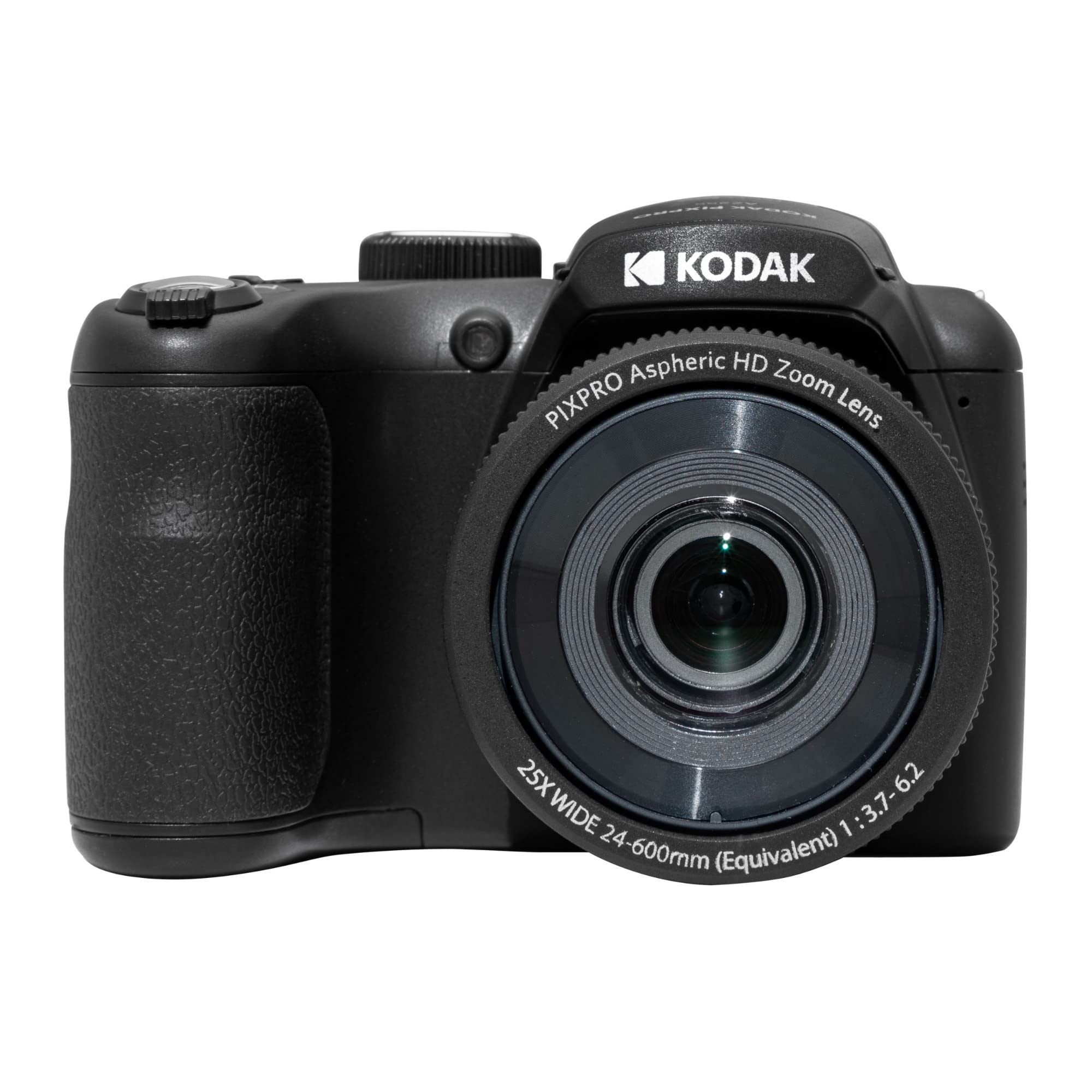 Kodak PIXPRO AZ255 Astro Zoom 16MP Digital Camera (Black) Bundle with 64GB Memory Card, High-Performance Alkaline AA Batteries (4-Pack), Camera Case and Accessory (4 Items)