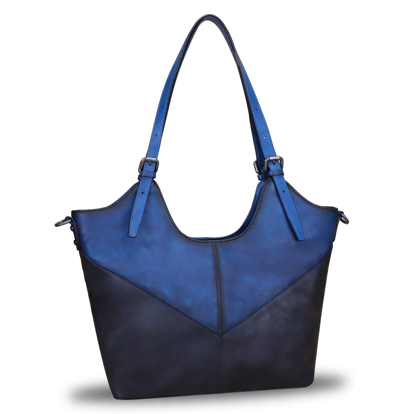 Genuine Leather Handbags for Women Purses Retro Satchel Vintage Handmade Shoulder Bag Cowhide Top Handle Handbag Totes (Coffee)