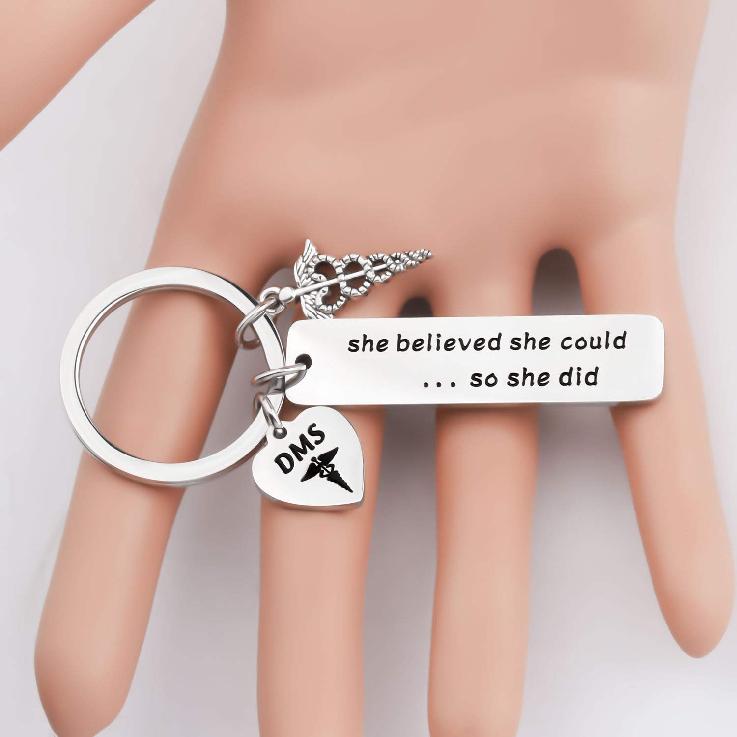 FOTAP Diagnostic Medical Sonographer gift Sonographer Doctor Keychain DMS Graduation Gift Radiologist Tech gift (DMS key)