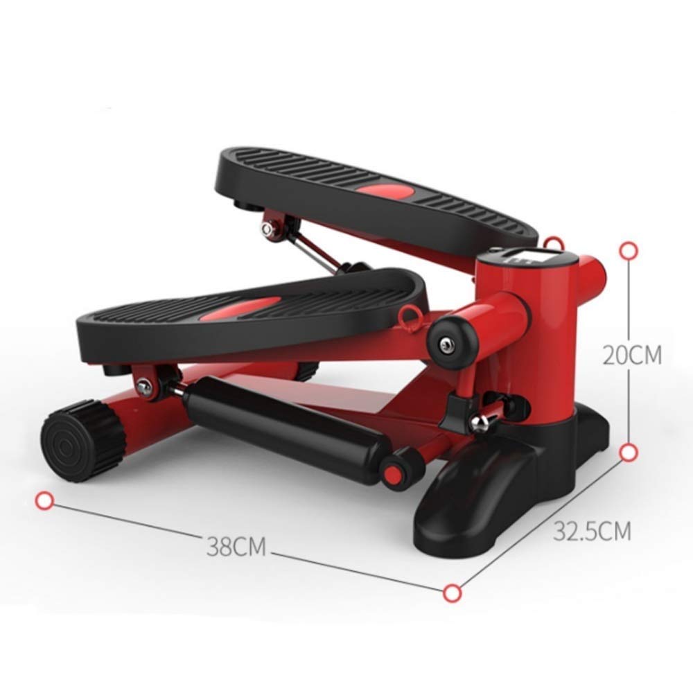 GRETD Mini Stepper Air Climber Step Fitness Exercise Machine with Resistance Band and LCD Display