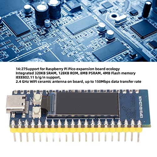 Micro Controller Board, Low Power Type C Interface Microcontroller Mini Development Board 2.4 GHz WiFi for MicroPython