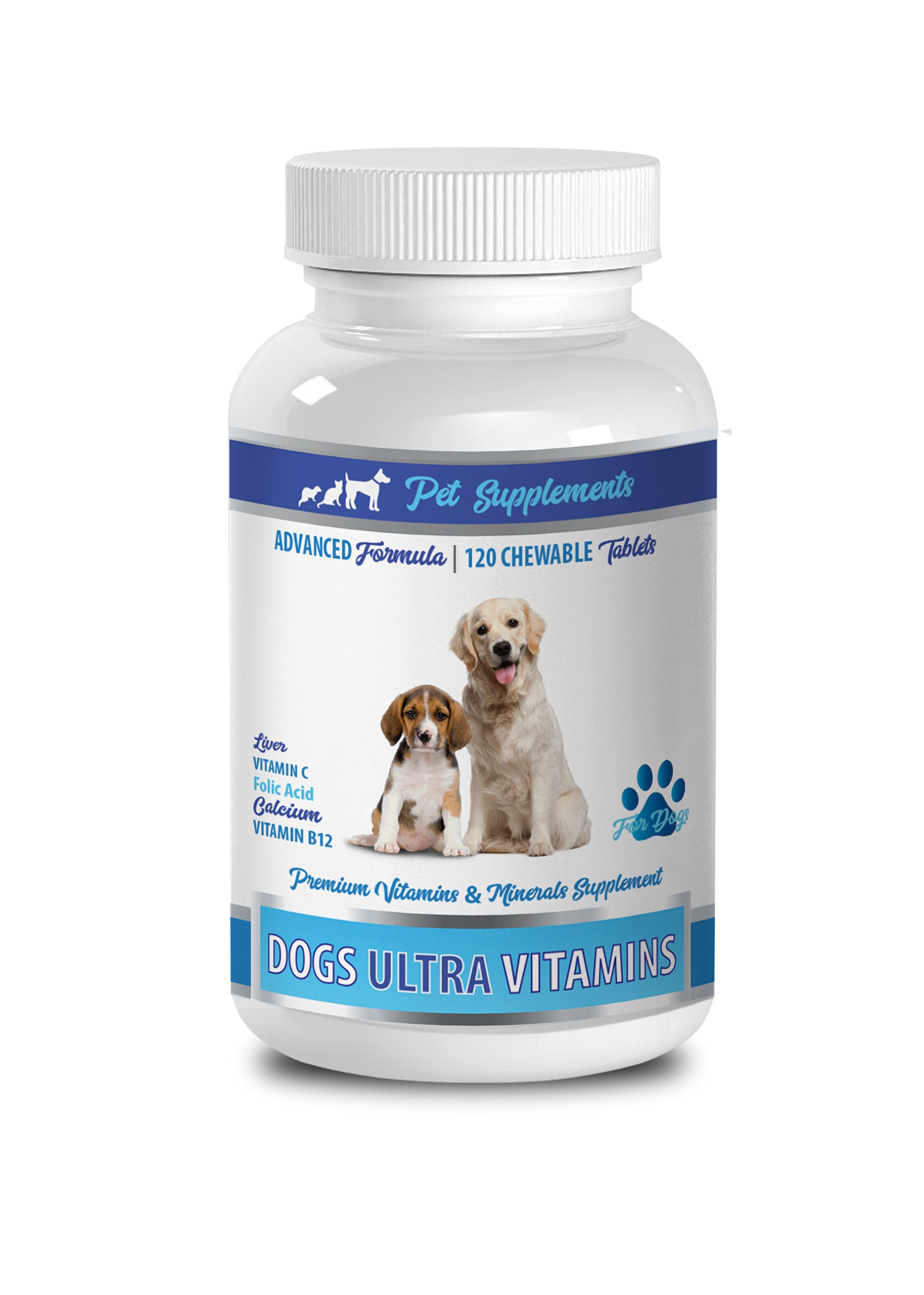 PET SUPPLEMENTS Dog Muscle and Joint - Ultra Vitamins for Dogs - Chews - Powerful Formula - Mineral Complex - Vitamin c for Dogs - 90 Treats (1 Bottle)