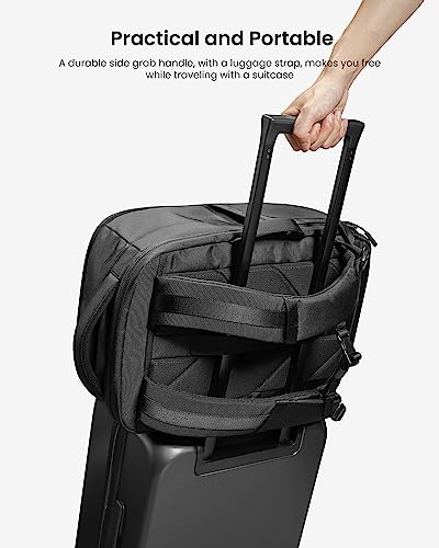 tomtoc Laptop Backpack X-Pac Techpack Designed for Business Professional Commuter, City Compact Backpack for 16-inch MacBook Pro, Black
