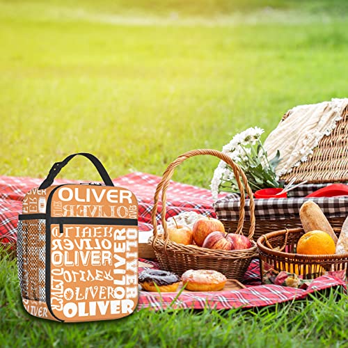 Jdowkoa Custom Lunch Bag with Name, Personalized Reusable Insulated Lunch Box with Name for Girls Boys Women Men, Customized Name Lunch Tote Bags for Picnic Travel School Work