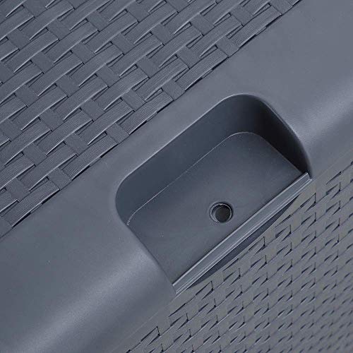 GDY 120 Gallon Patio Storage Deck Box, Outdoor Storage Plastic Bench Box, Resin Wicker Storage Container Bench Seat