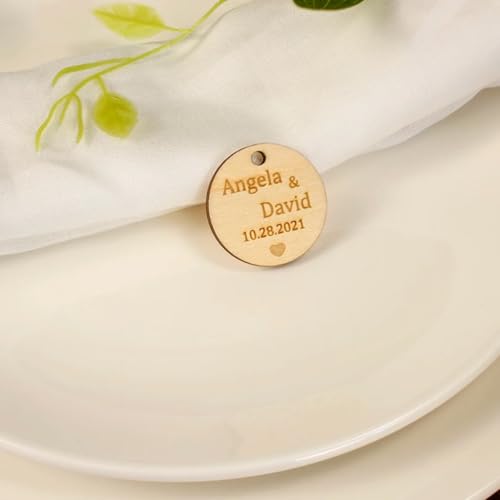 PGORSDOR Customized Banquet Guest Name Wooden Label,Customized Banquet Guest Name Wooden Label,Table Card Decoration (50Pcs)